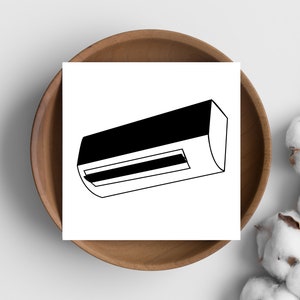 Simple and Minimalist HVAC Illustration SVG & PNG Files - Etsy