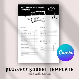 Daycare Business Budget Template | Childcare Expense Tracker ...