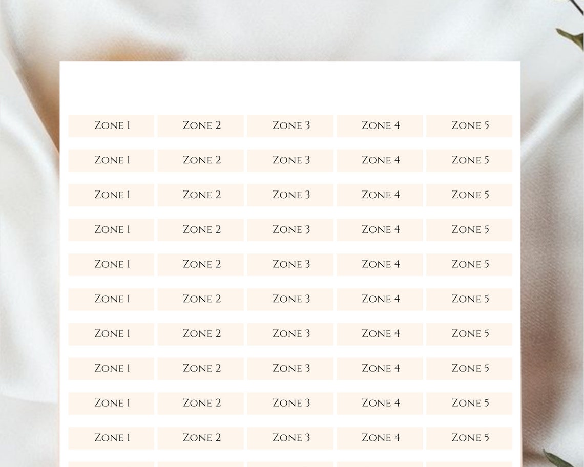 Flylady Zones Stickers printable : Available in 5 Colors - Etsy