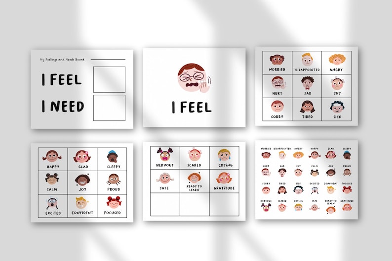Feelings and Needs Chart for Kids | Editable Emotions Board | Preschool ...