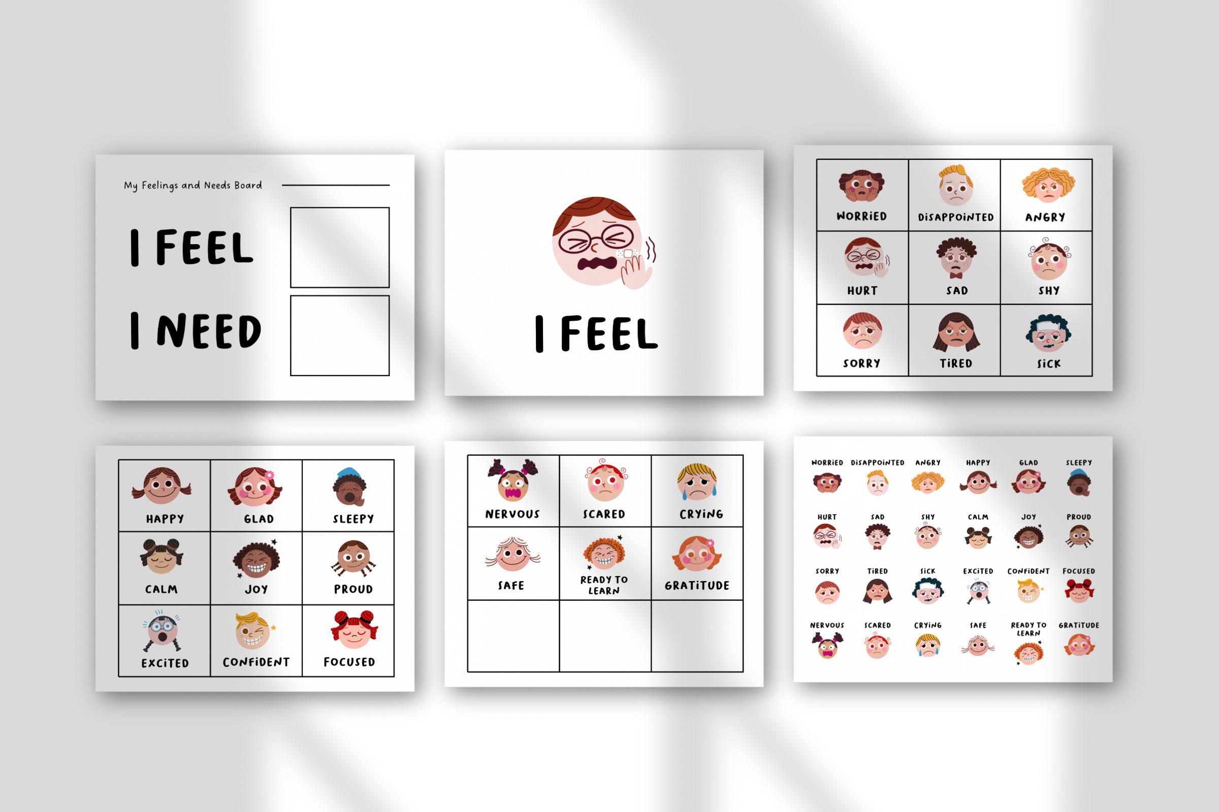 Feelings and Needs Chart for Kids | Editable Emotions Board | Preschool ...