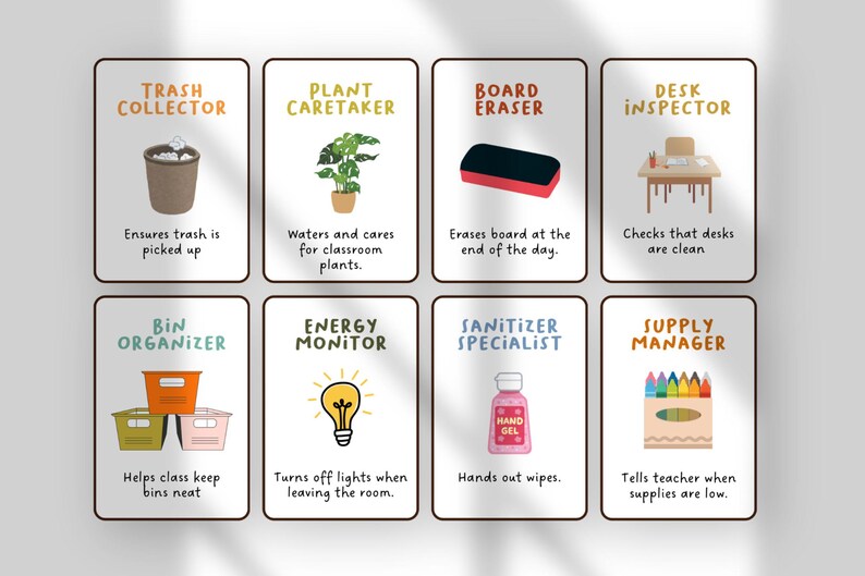 Classroom Jobs Printable Flashcards | Teacher Resources | Editable Job ...