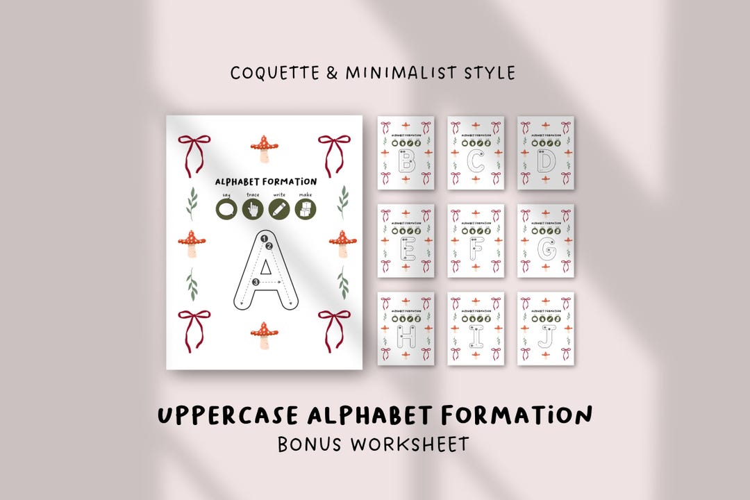 Uppercase Alphabet Letter Formation Worksheets | A-Z Tracing Practice ...
