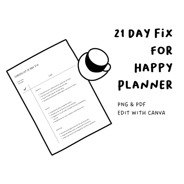 21 Day Fix Planner - Etsy