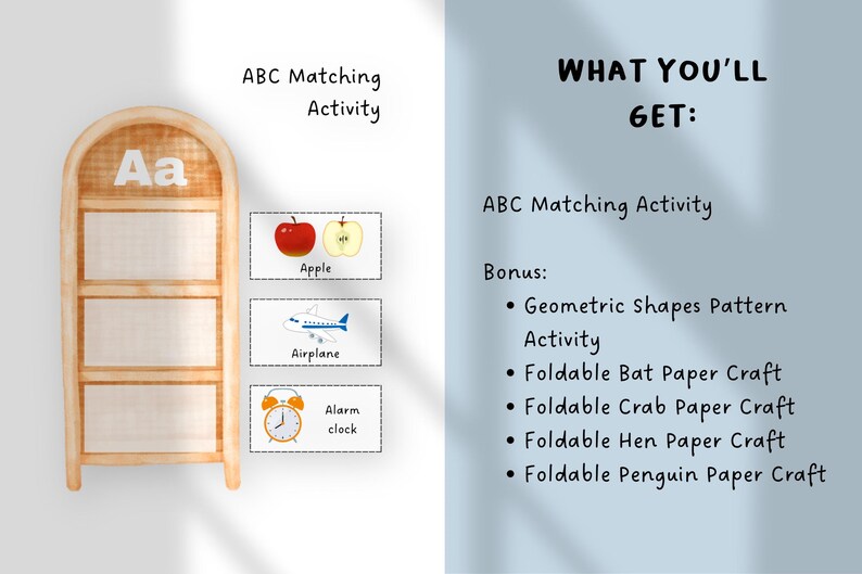 ABC Matching Cards for Kids, Printable Alphabet Matching Game, Letter ...