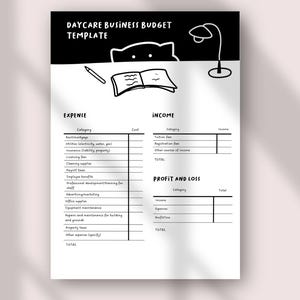 Daycare Business Budget Template | Childcare Expense Tracker ...