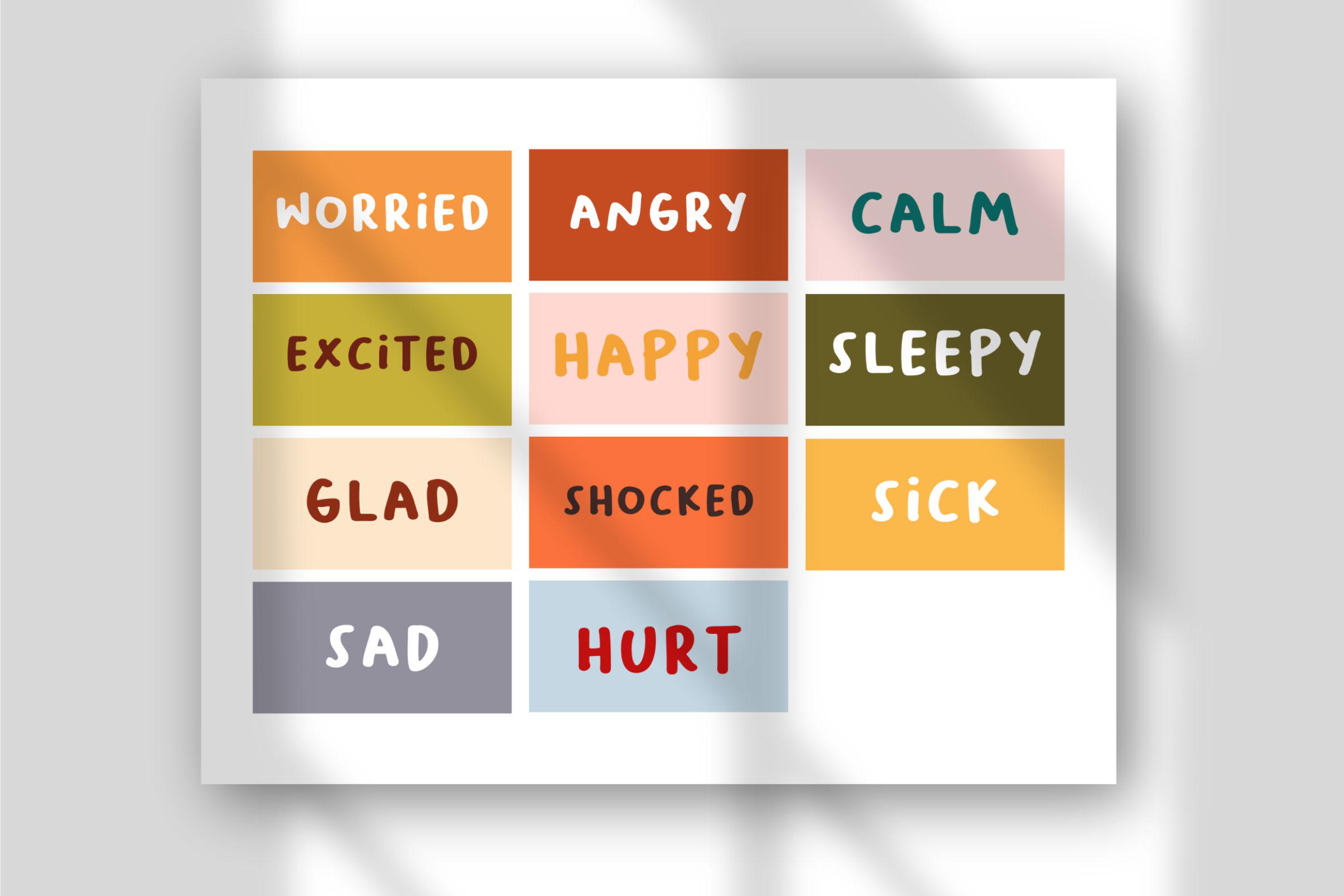 Emotion Faces Printable for Kids, Feelings Flashcards & Posters, Social ...