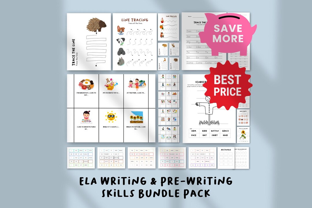ELA Writing & Pre-writing Skills Bundle | Handwriting Practice ...