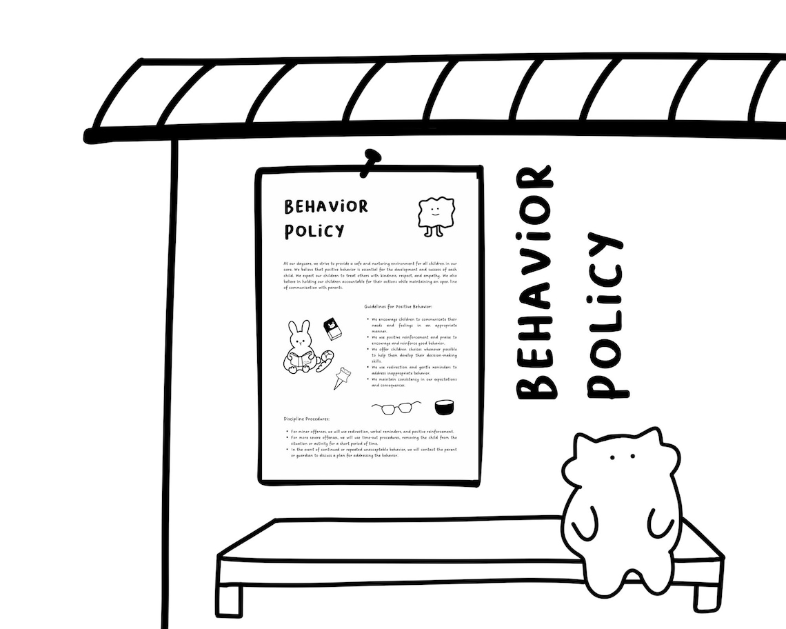 Daycare Behavior Policy Template | in Home Daycare | Edit With Canva - Etsy