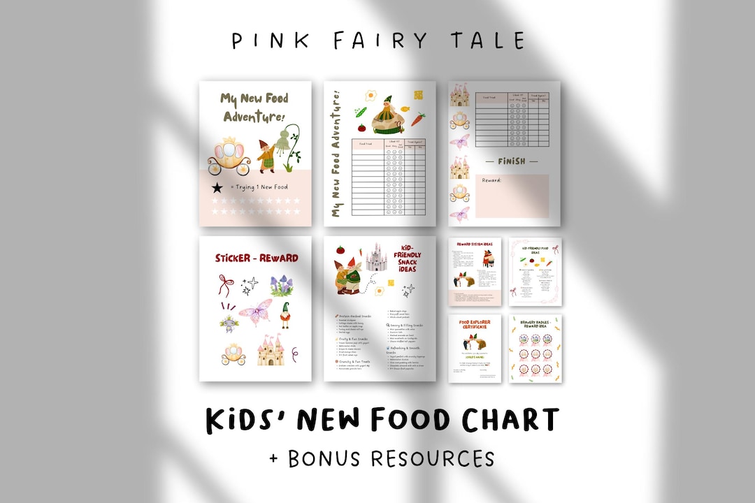 New Food Chart for Picky Eaters | Kids Reward Chart | Try New Foods ...