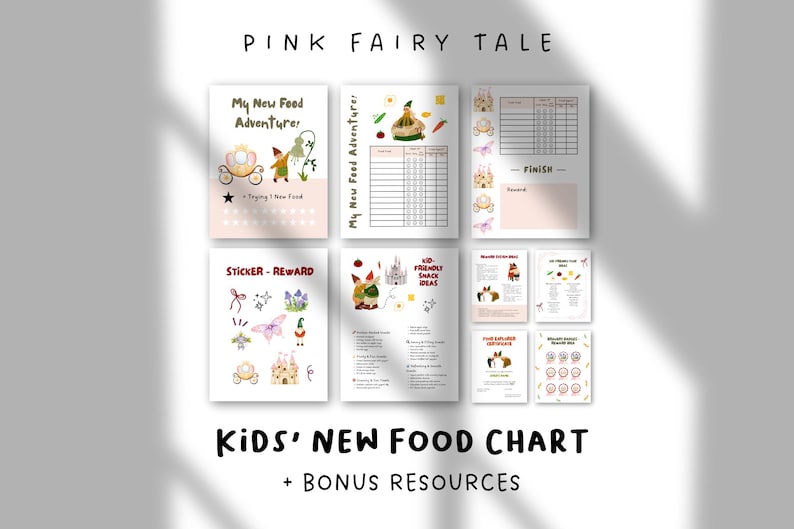 New Food Chart for Picky Eaters | Kids Reward Chart | Try New Foods ...