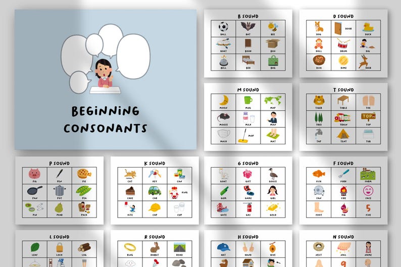 250+ Speech Articulation Flash Cards for Kids | Printable Speech ...