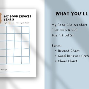 My Good Choices Stars Chart | Positive Behavior Reward System | Kids ...