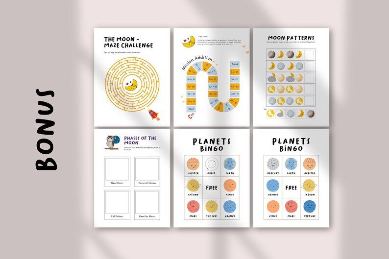 Phases of the Moon Flashcards | Space Science Activity for Kids ...