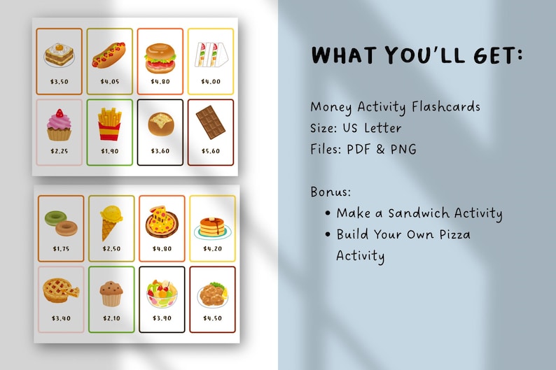 Money Activity Flashcards | Learning Coins & Bills | Counting Money ...