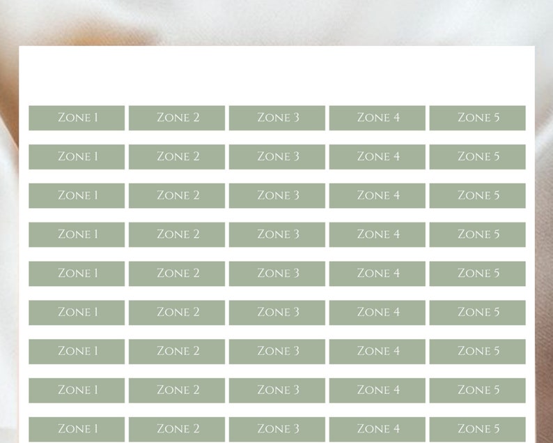 Flylady Zones Stickers [printable] : Available in 5 Colors - Etsy