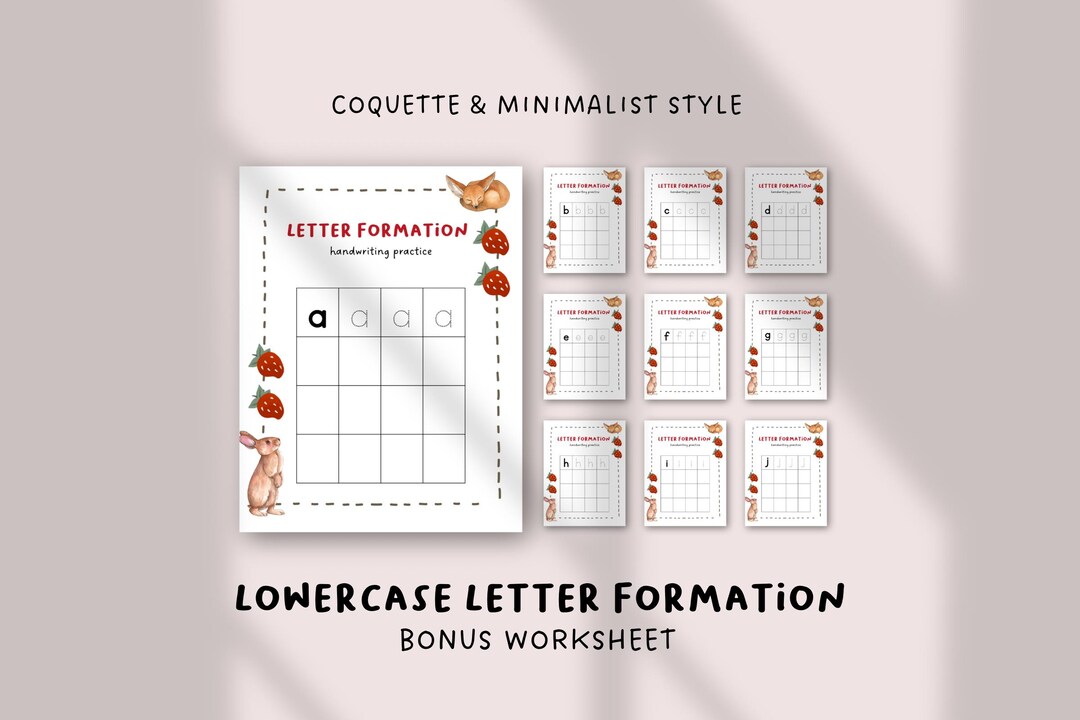 Lowercase Letter Formation Practice | Alphabet Tracing Worksheets for ...