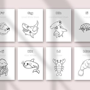 Ocean Animals Alphabet Printable | A-Z Sea Creature Learning for ...