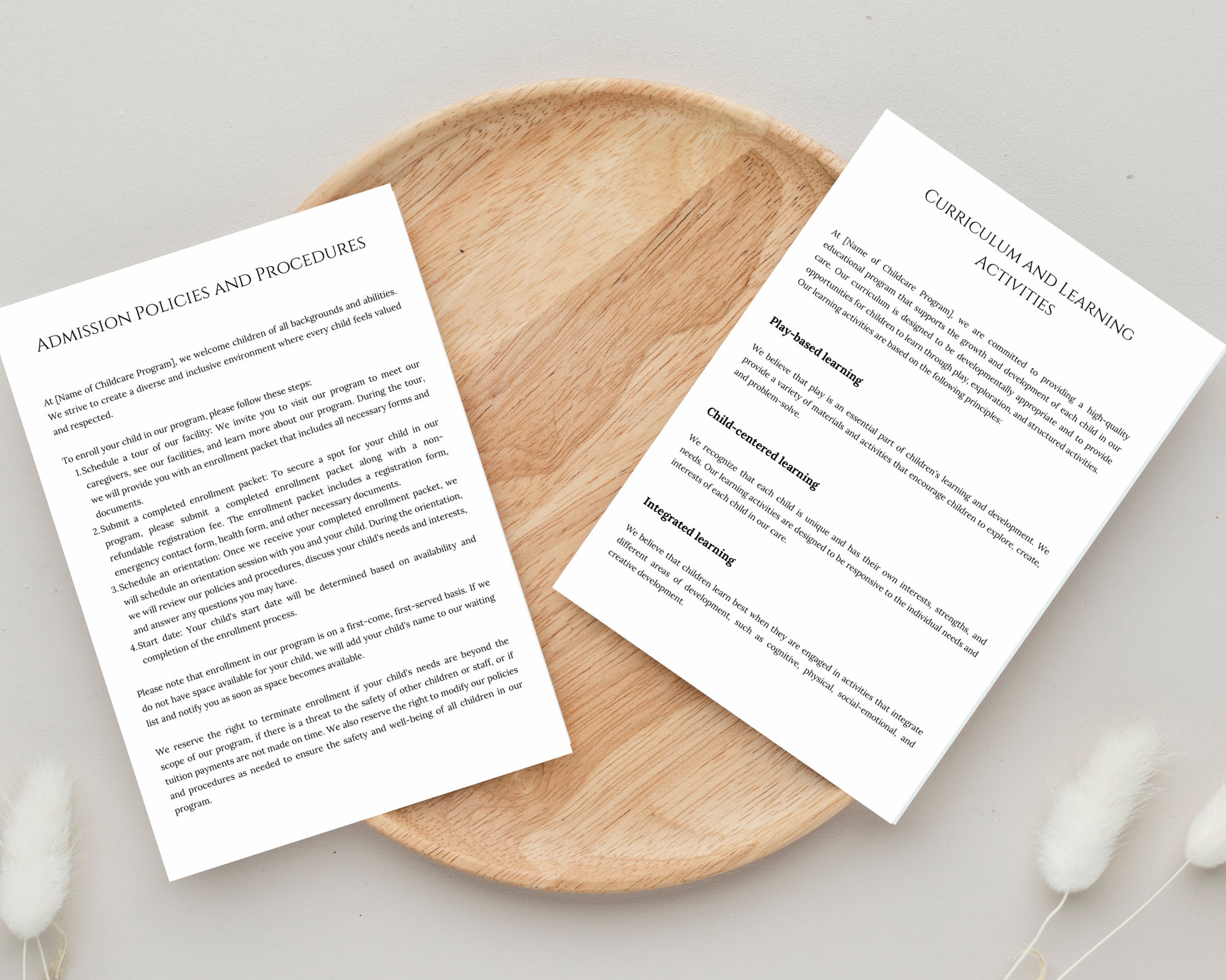 Childcare Parent Handbook Template Edit With Canva - Etsy