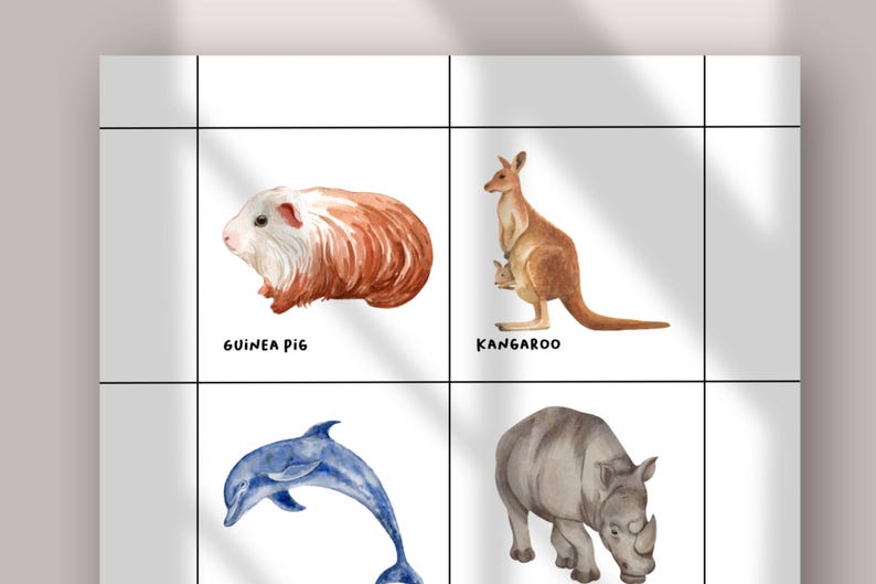 Printable Animal Flashcards for Toddlers & Preschool – Baby Learning ...
