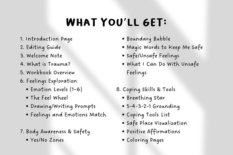 Trauma-informed Resource for Kids | Printable Social Emotional Learning ...