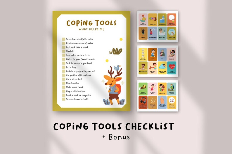 Coping Tools Checklist for Kids | Emotional Regulation Printable | SEL ...