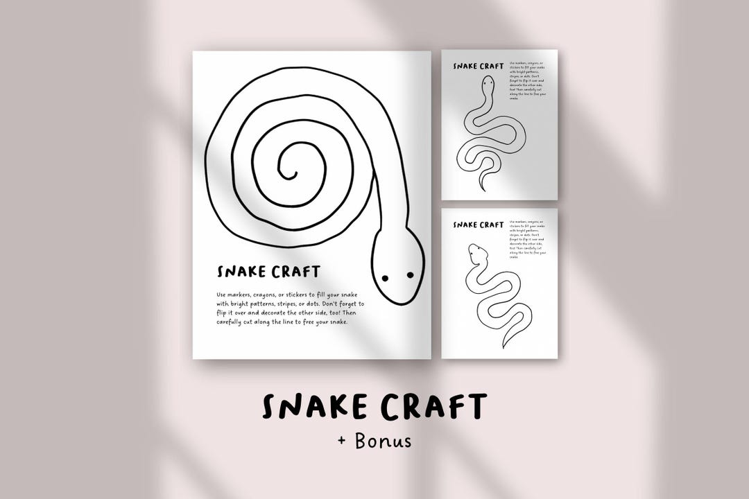 Snake Craft for Kids | Scissor Skills & Coloring Activity | Preschool ...