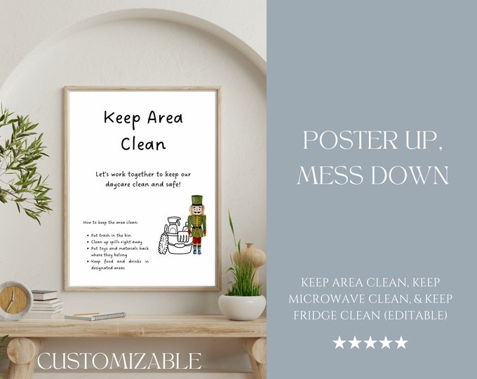 Office Kitchen Signs Downloadable Etiquette Humor 101 Funny Clean-up ...