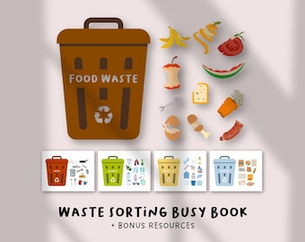 Waste Sorting Busy Book: Earth Day Toddler Game (printable) - Etsy