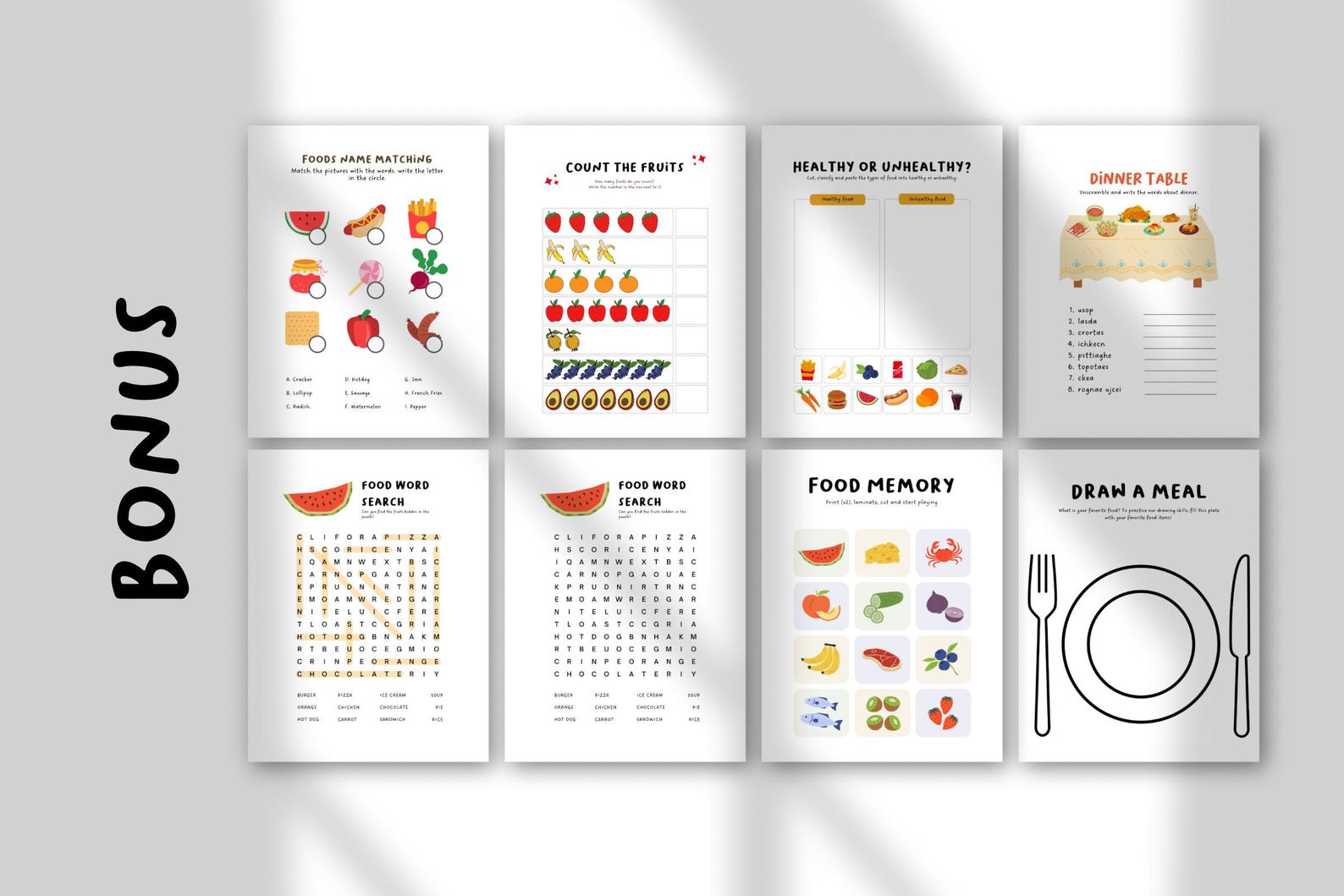 Feed the Animals Printable Activity – Sensory Play for Toddlers ...