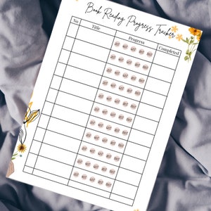 Book Reading Progress Tracker Productivity Planner Book - Etsy