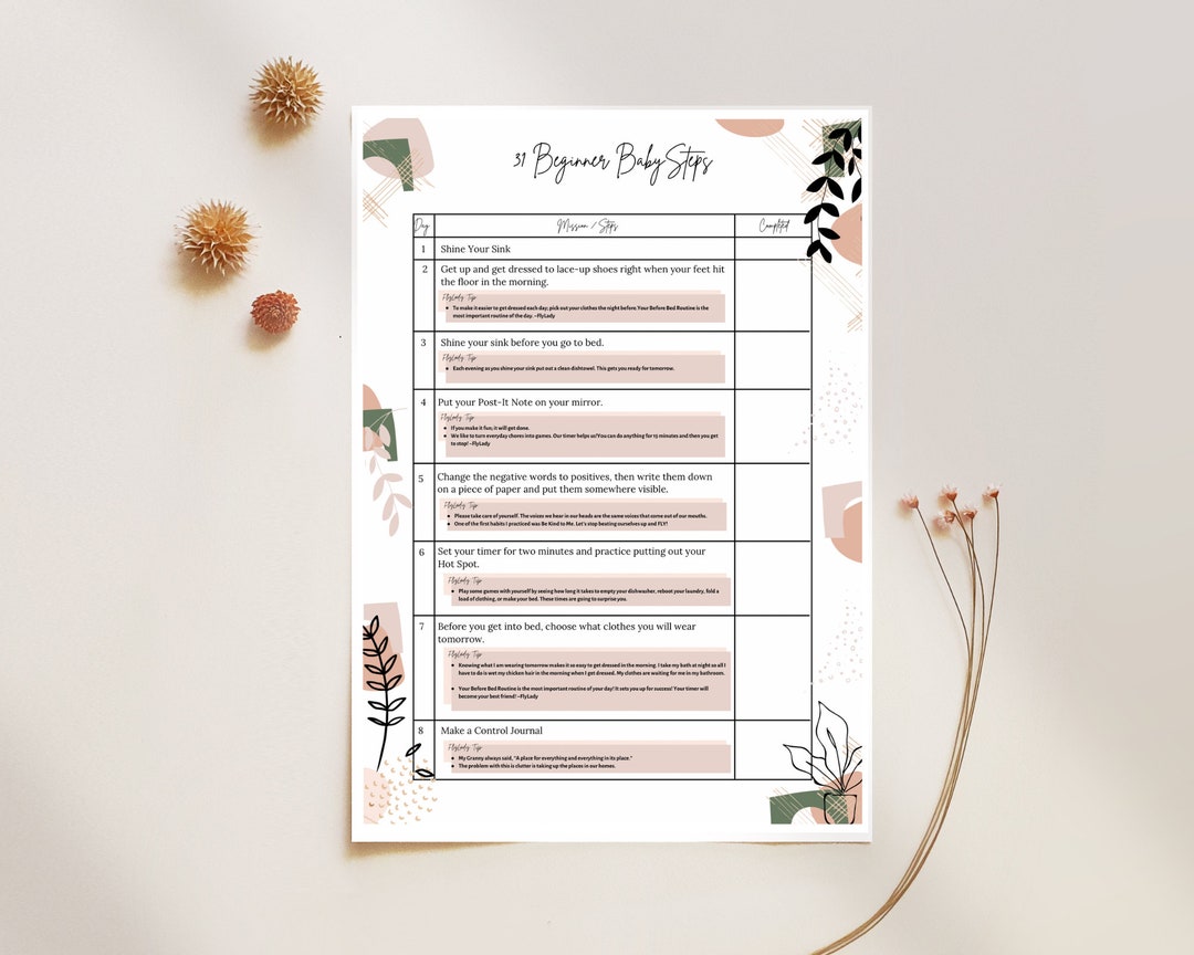 31 Beginner Babysteps | Flylady's 31 Day Challenge | Flylady for ...