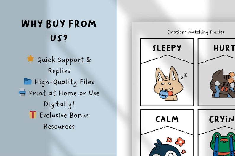 Emotions Matching Puzzles for Kids | Feelings Recognition Game | SEL ...