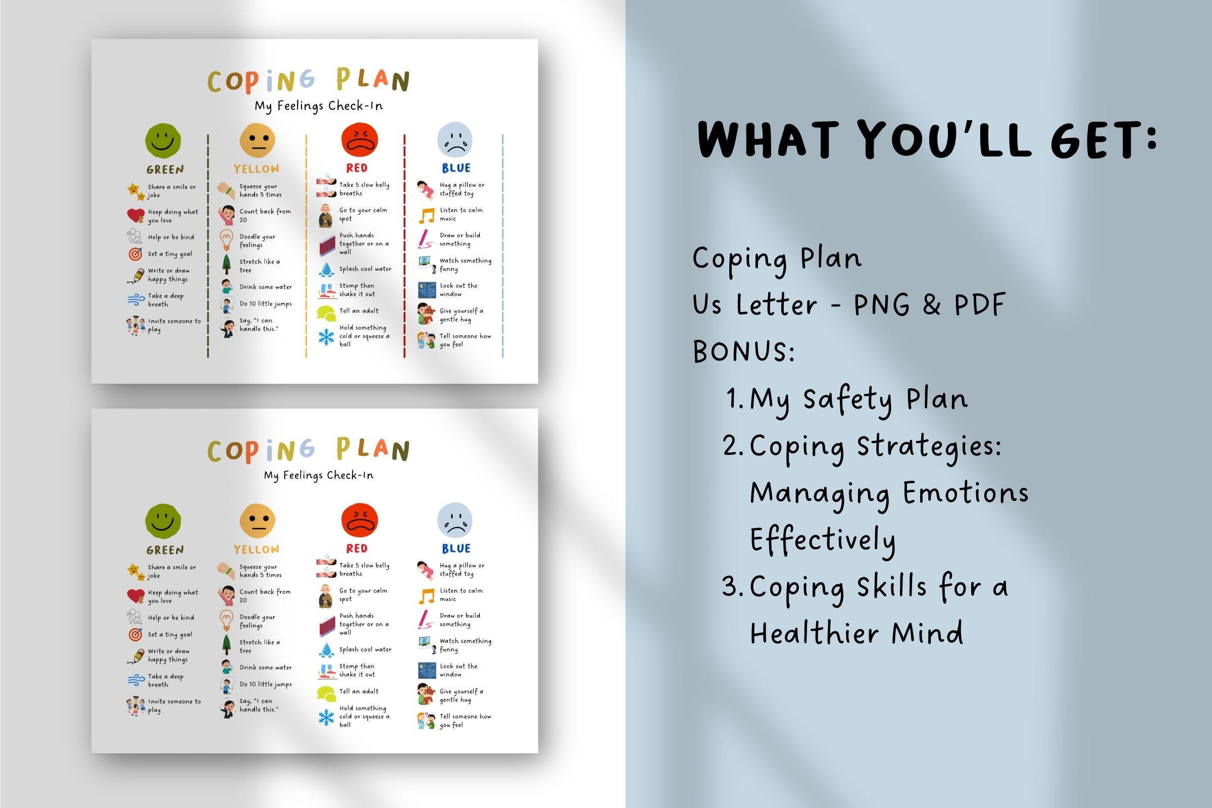 Coping Skills for Kids Printable | Self-regulation Zones & Calm Down ...