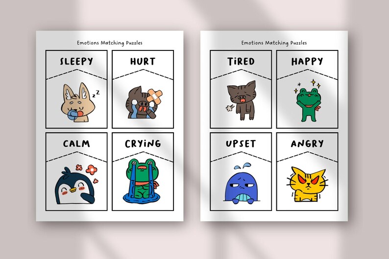 Emotions Matching Puzzles for Kids | Feelings Recognition Game | SEL ...