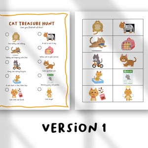 Cat Treasure Hunt for Kids | Printable Kitty-themed Scavenger Hunt Game ...