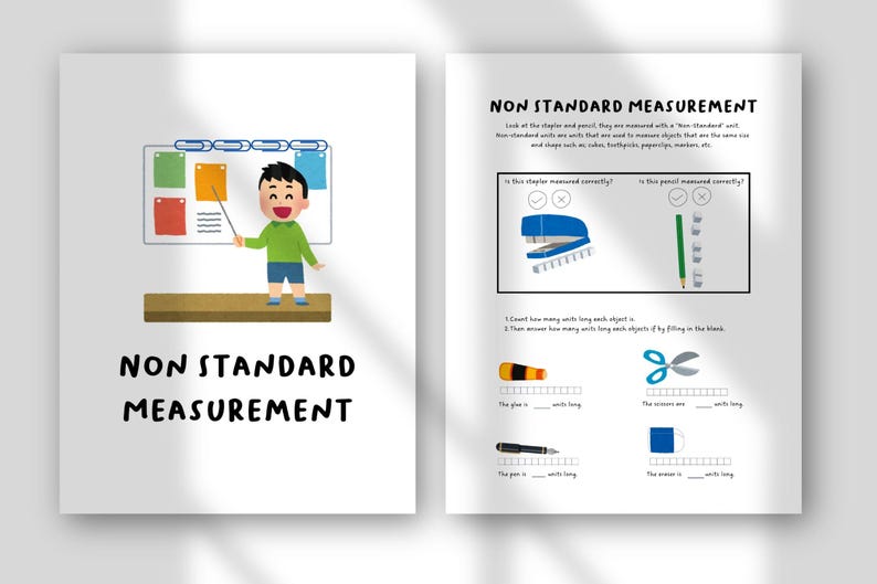 Non Standard Measurement Worksheet | Kindergarten Math Printable ...