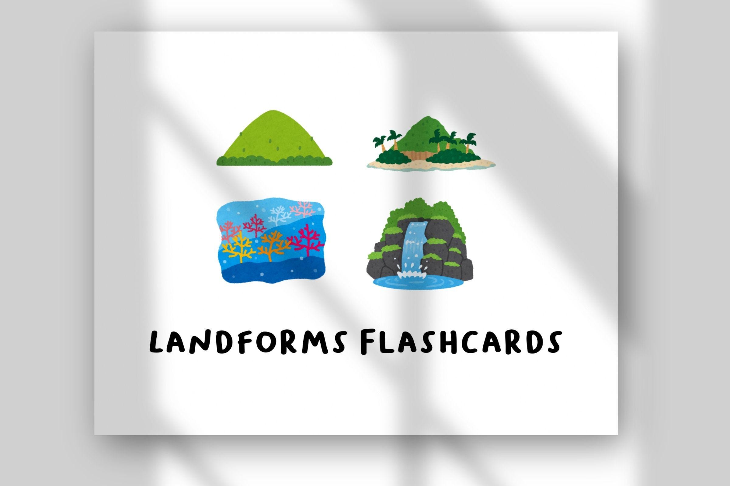 Landforms Flashcards | Geography Vocabulary Cards | Earth Science ...