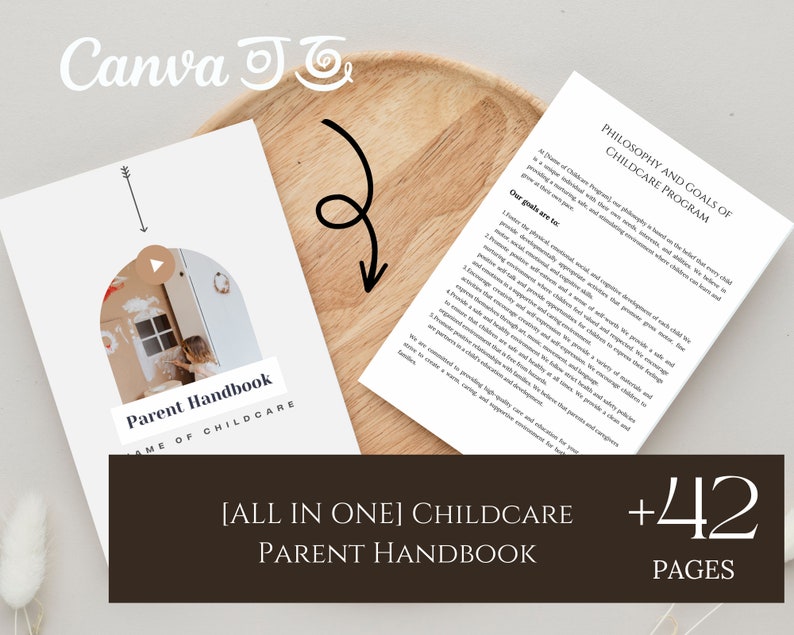 Childcare Parent Handbook Template - Edit With Canva - Etsy