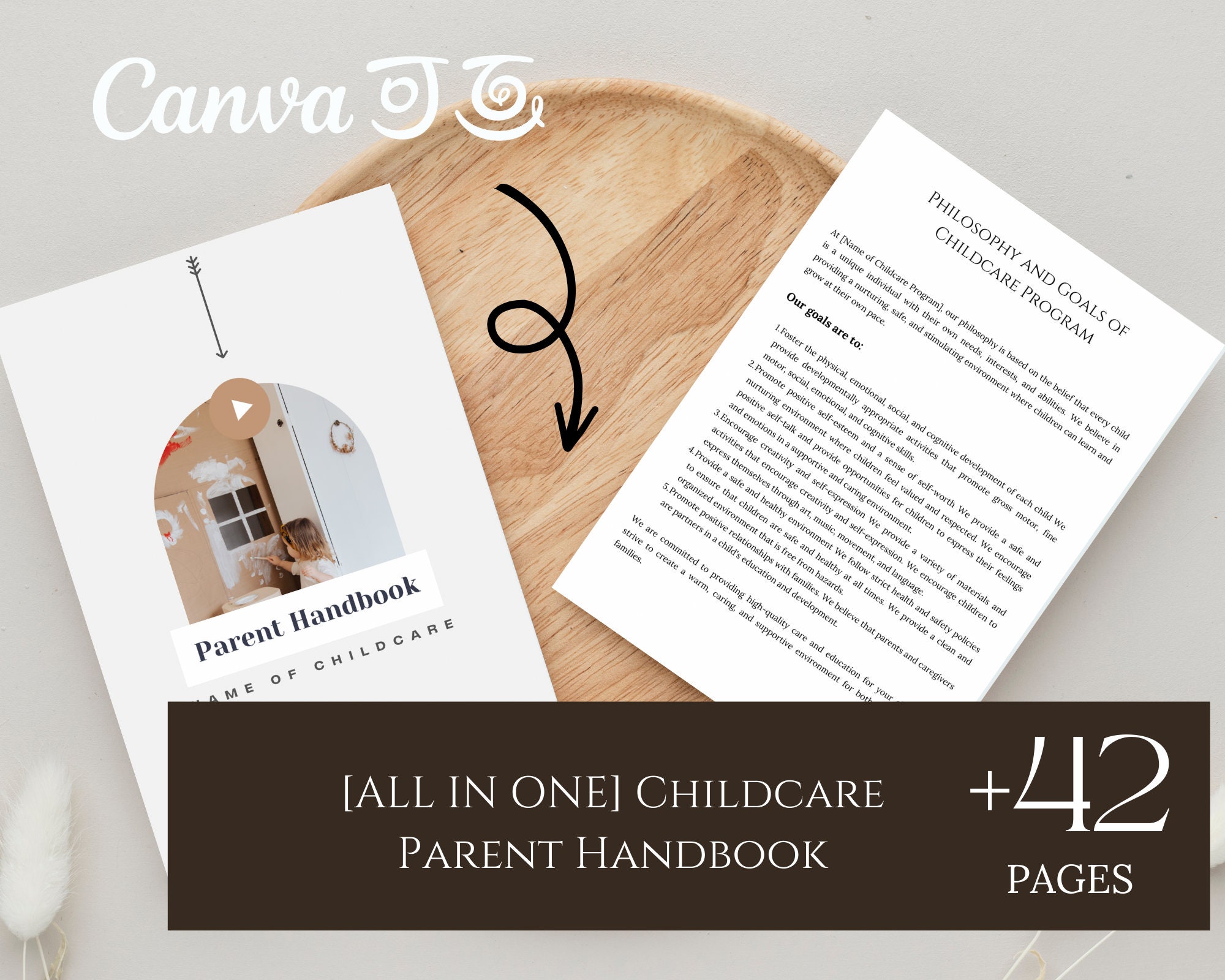 Childcare Parent Handbook Template Edit With Canva - Etsy