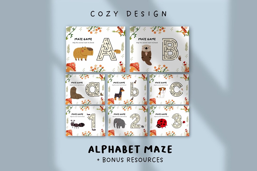 Alphabet Maze Printable Worksheets | Fun Letter Maze Puzzles for Kids ...