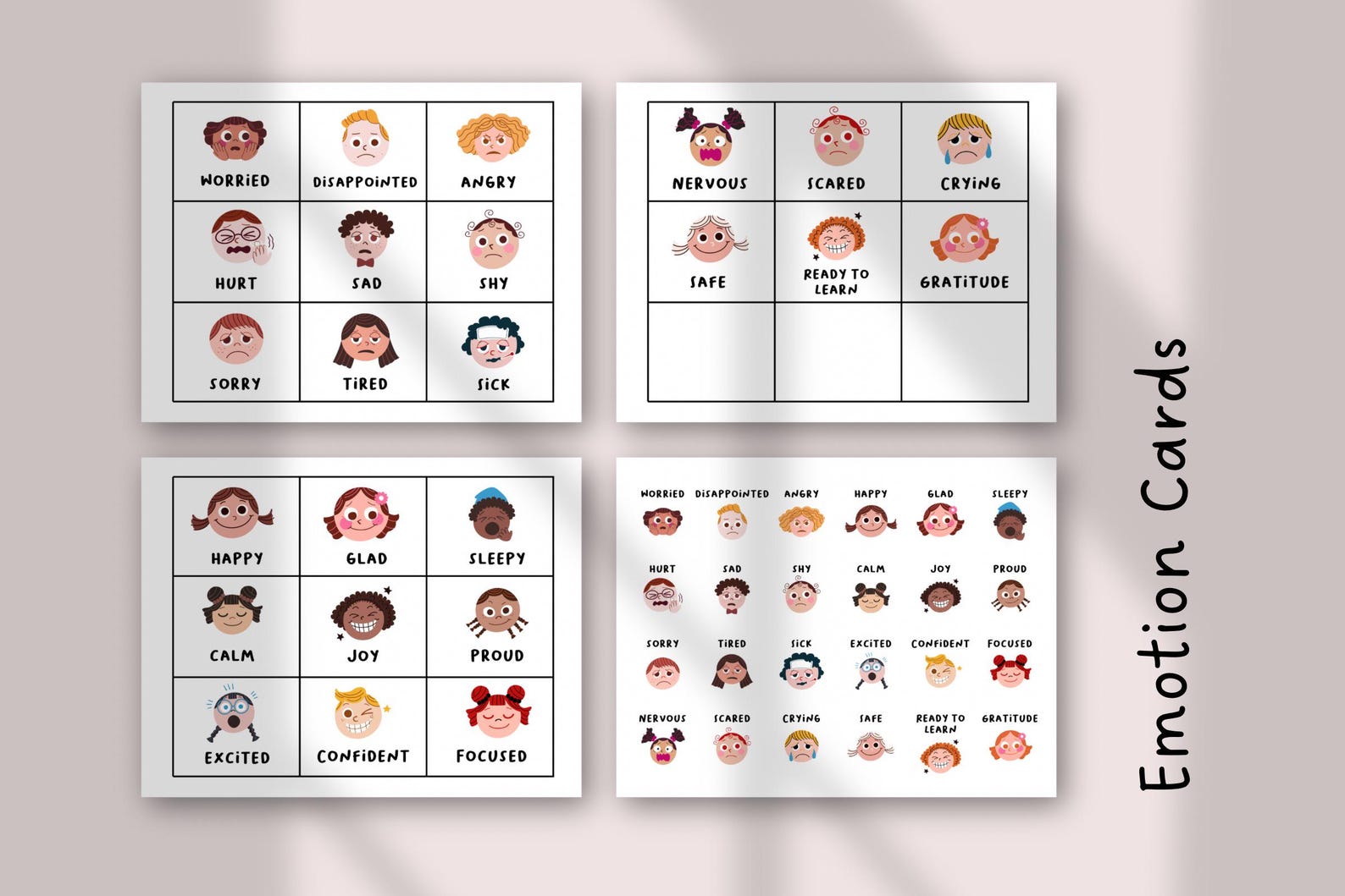 Feelings and Needs Chart for Kids | Editable Emotions Board | Preschool ...