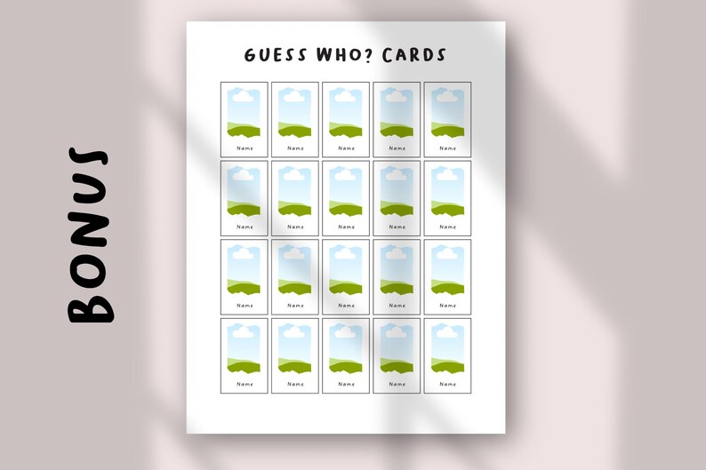 Custom Guess Who Game | Editable Printable Game Template | Canva Guess ...