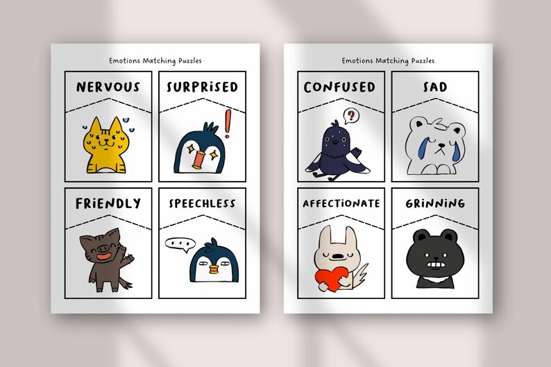 Emotions Matching Puzzles for Kids | Feelings Recognition Game | SEL ...