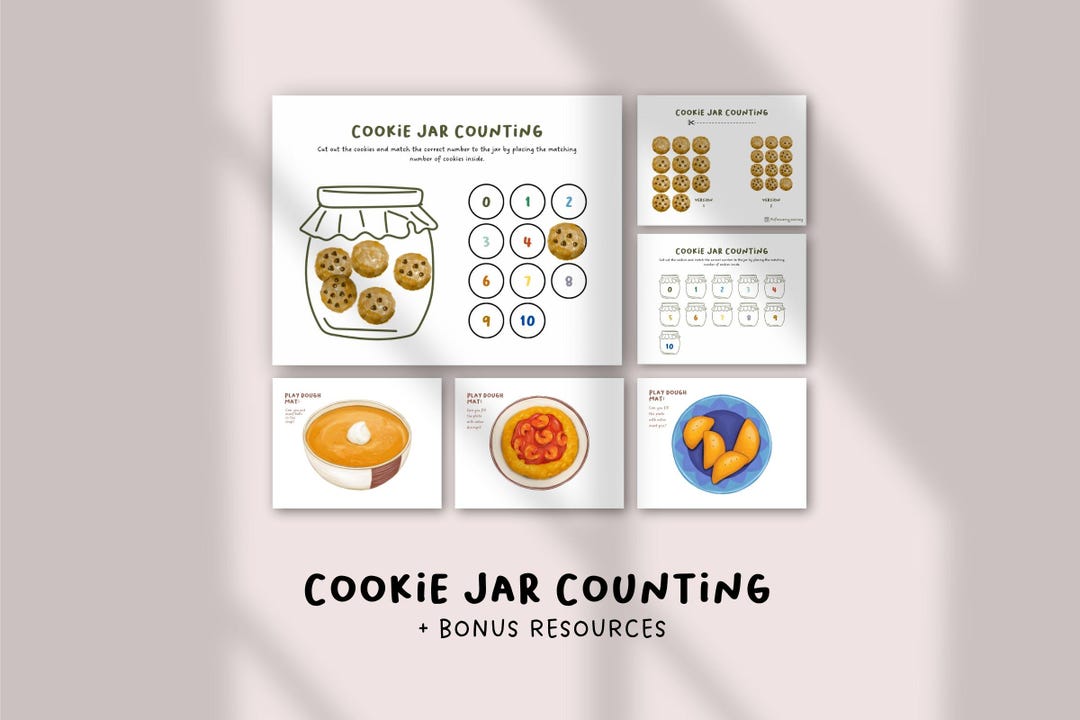 Cookie Jar Counting Game | Addition & Subtraction Busy Binder | Number ...