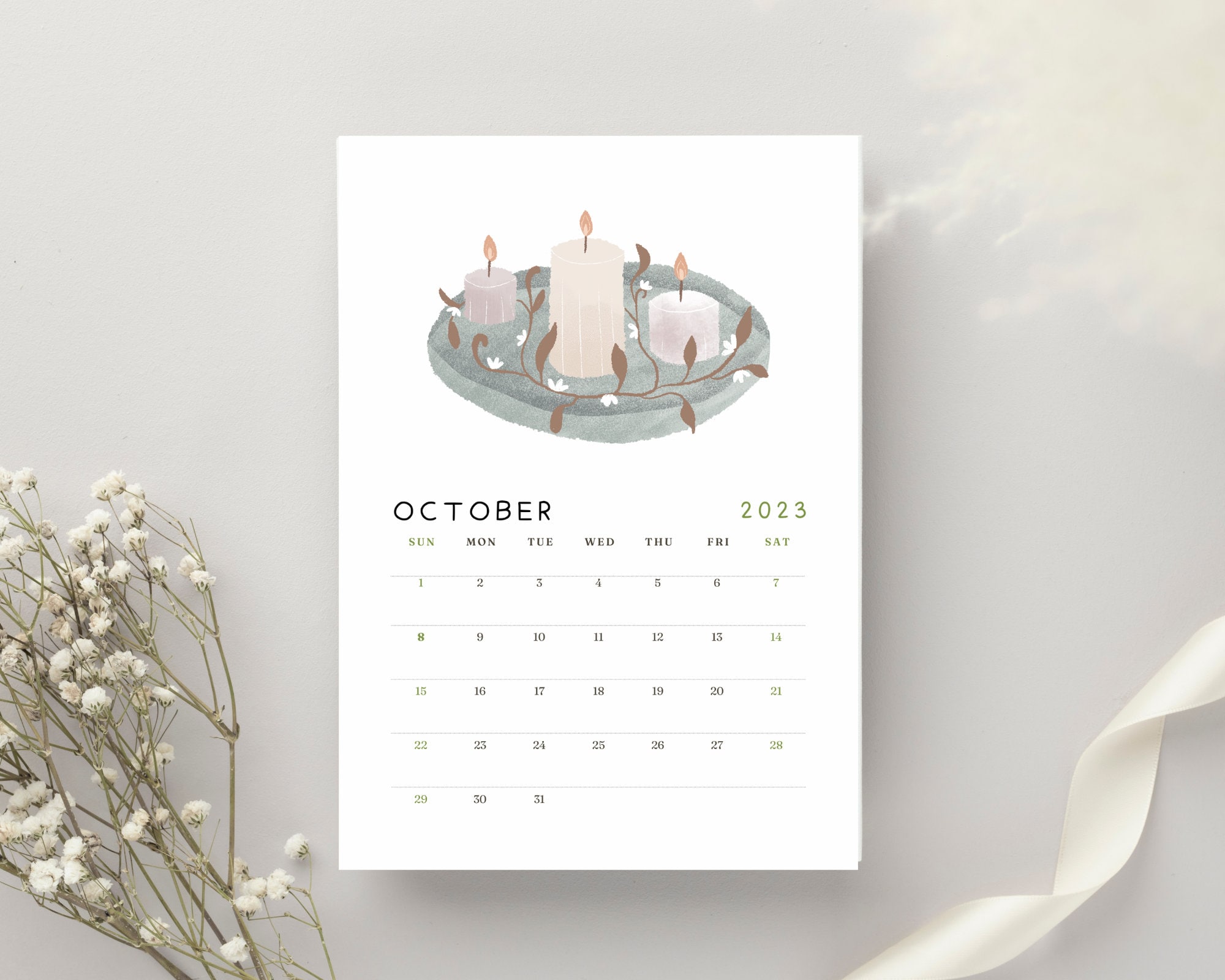 Cute Calendar 2023 Template : PDF & PNG - Etsy