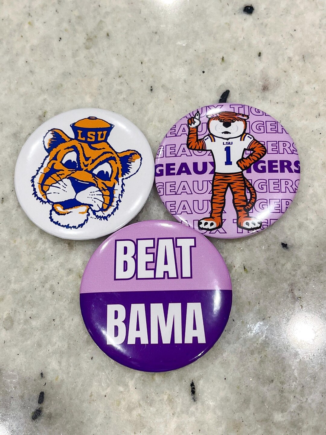 2.25 or 3 LSU Game Day Buttons/ Pins. - Etsy