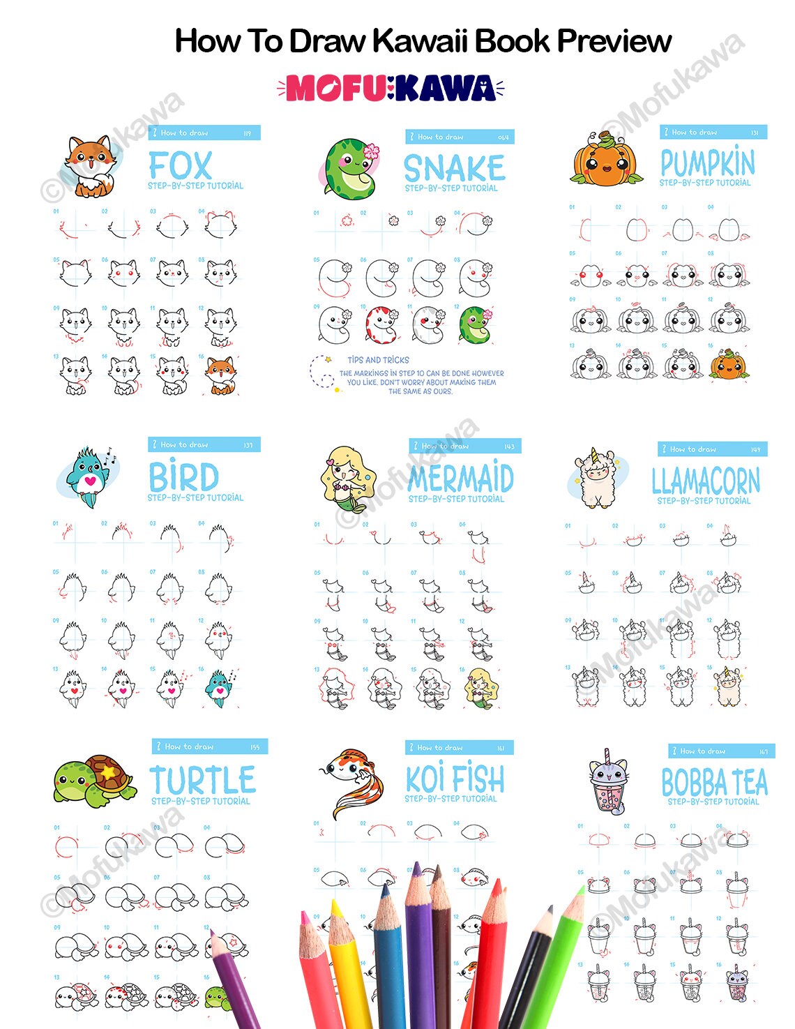 How to Draw Kawaii Characters 40 Lessons With Activity Pages - Etsy