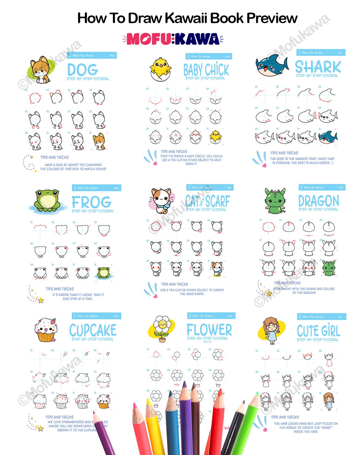 How to Draw Kawaii Characters 40 Lessons With Activity Pages - Etsy