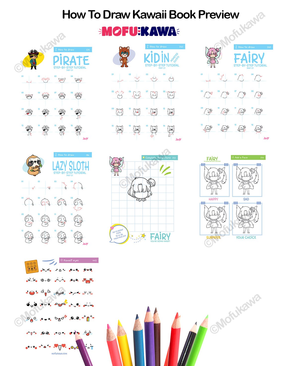 How to Draw Kawaii Characters 40 Lessons With Activity Pages - Etsy